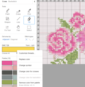 FlossCross, logiciel de point de croix en ligne - Articles