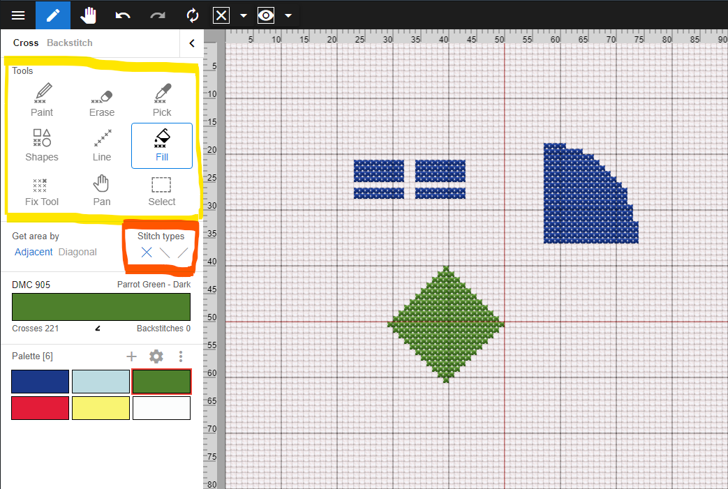 FlossCross, logiciel de point de croix en ligne - Articles